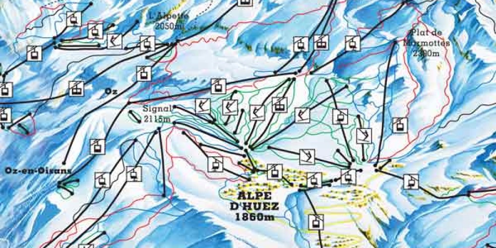 Alpe d'Huez resort and piste maps