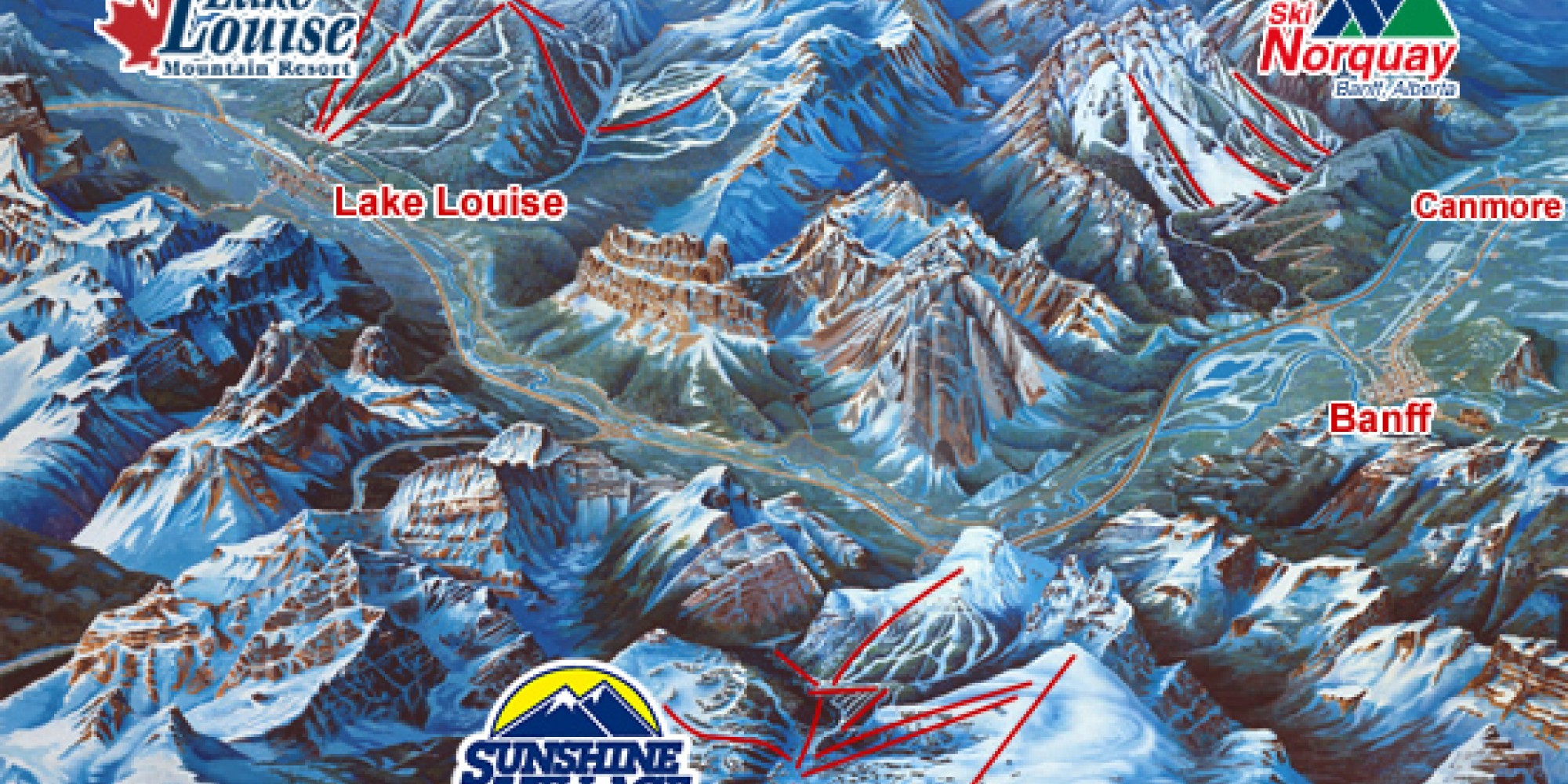 Banff resort and piste maps