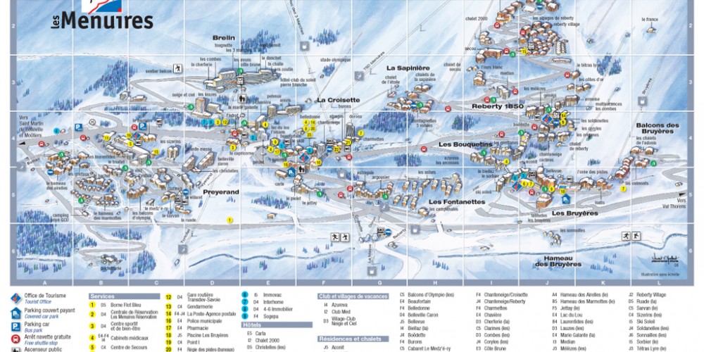 Reberty resort and piste maps