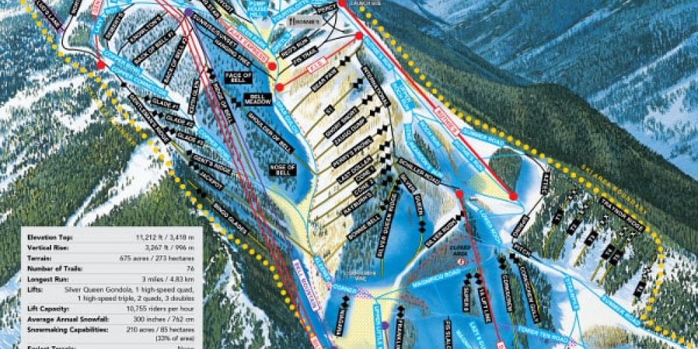 Aspen resort and piste maps