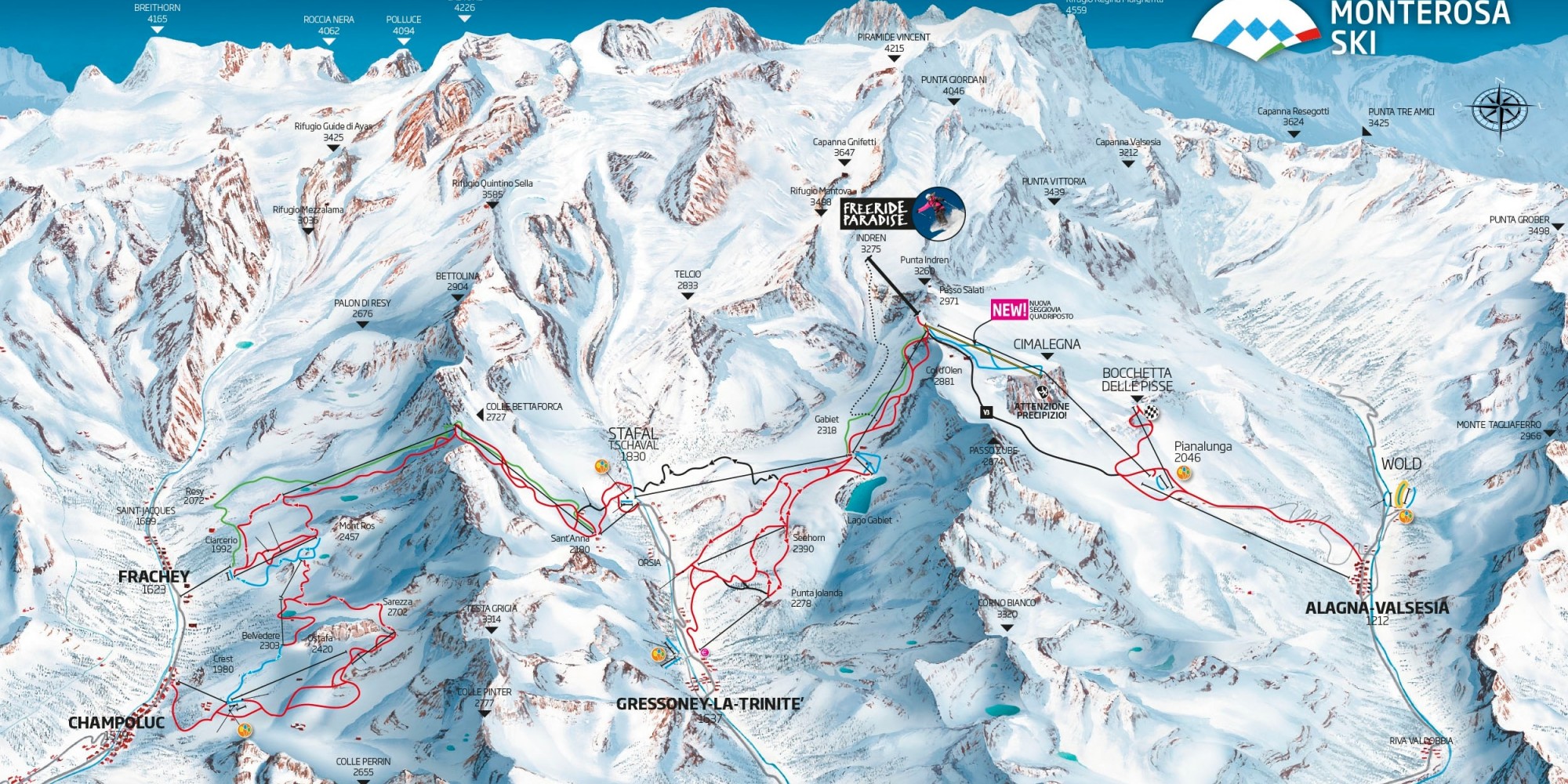 Champoluc resort and piste maps