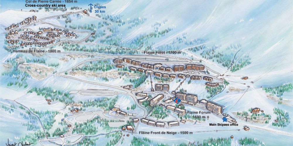 Flaine resort and piste maps