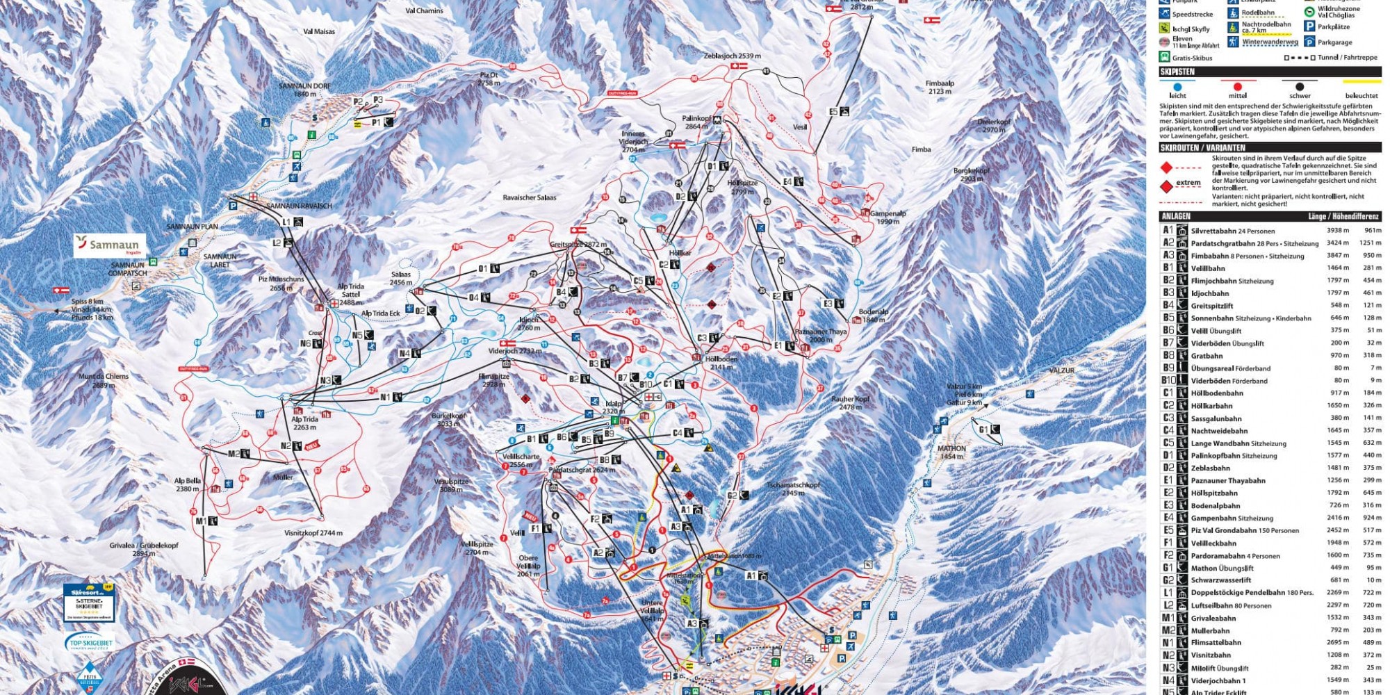 Ischgl resort and piste maps