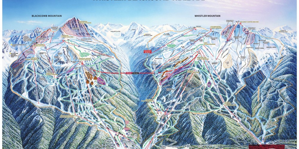 Whistler resort and piste maps